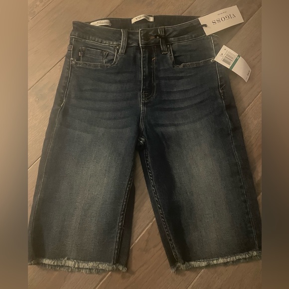 Vigoss | Shorts | Vigoss High Rise Bermuda Jean Shorts In Dark Denim ...